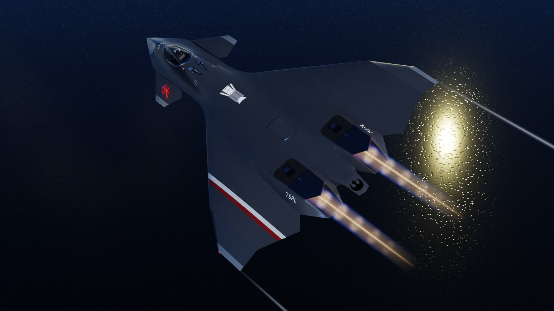 Boeing F-47 Thunderstorm NGAD 3D Model by NETRUNNER_pl