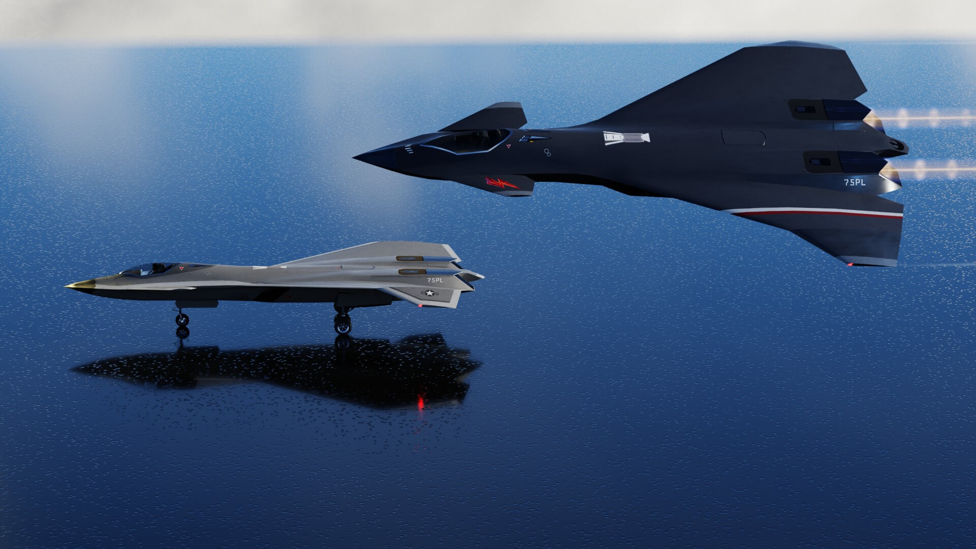 Boeing F-47 Thunderstorm NGAD 3D Model by NETRUNNER_pl