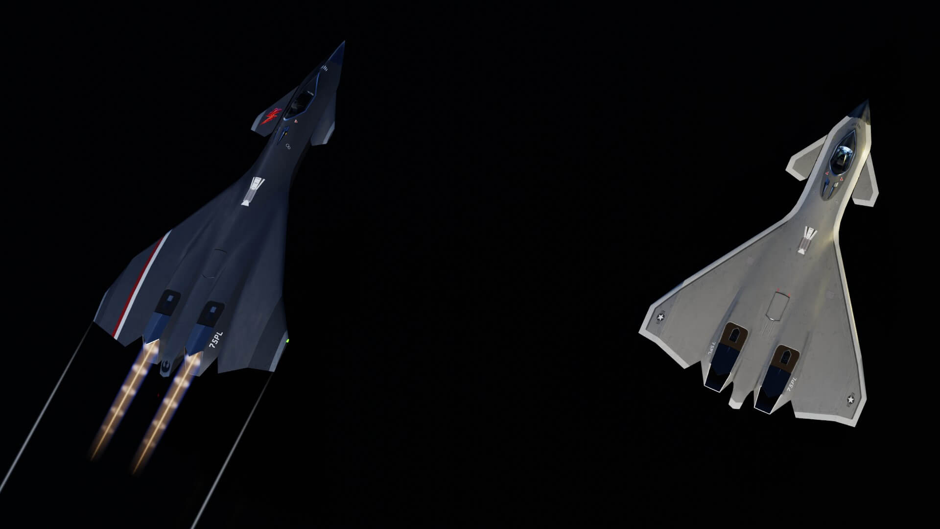 Boeing F-47 Thunderstorm NGAD 3D Model by NETRUNNER_pl