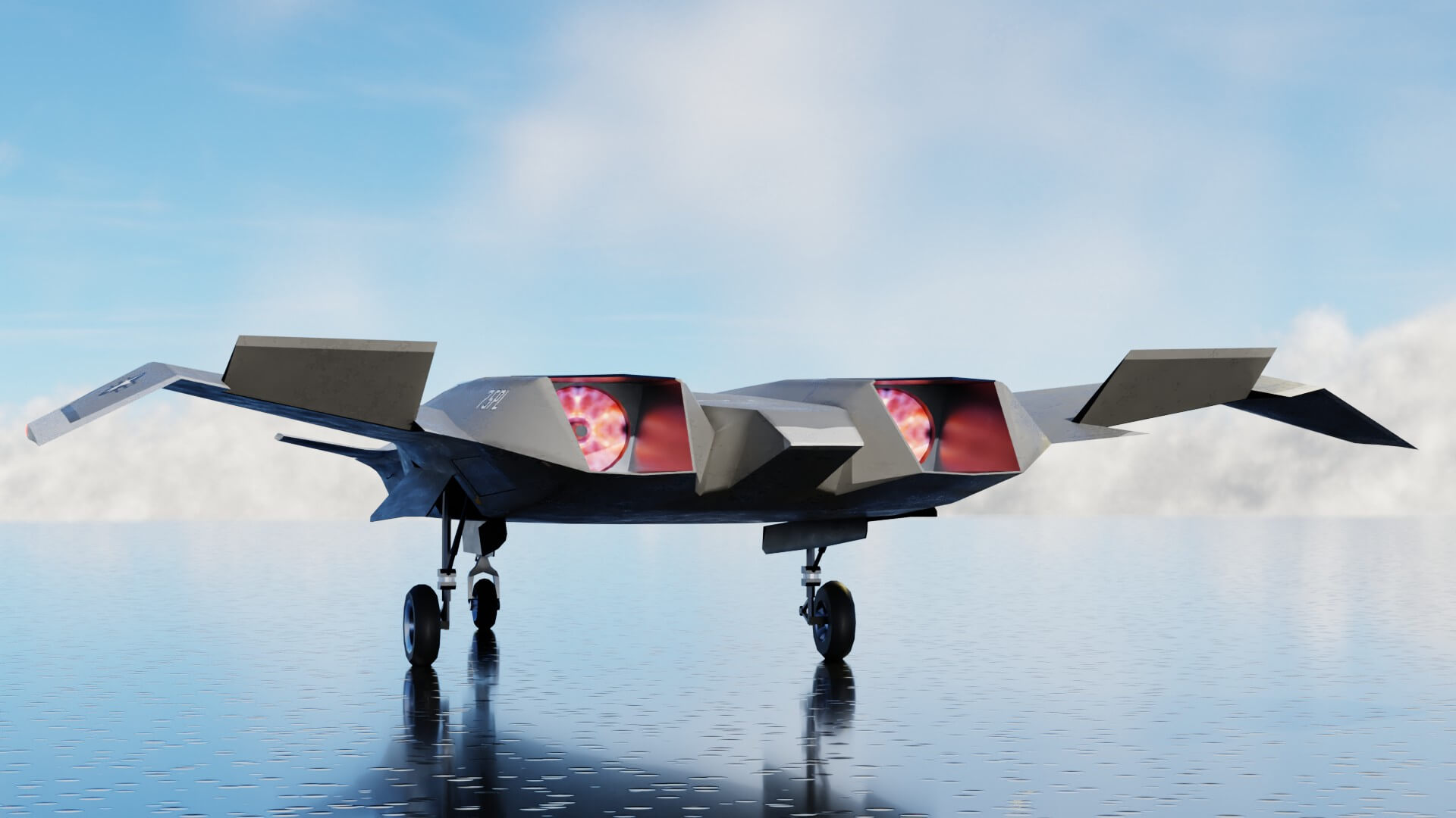 Boeing F-47 Thunderstorm NGAD 3D Model by NETRUNNER_pl