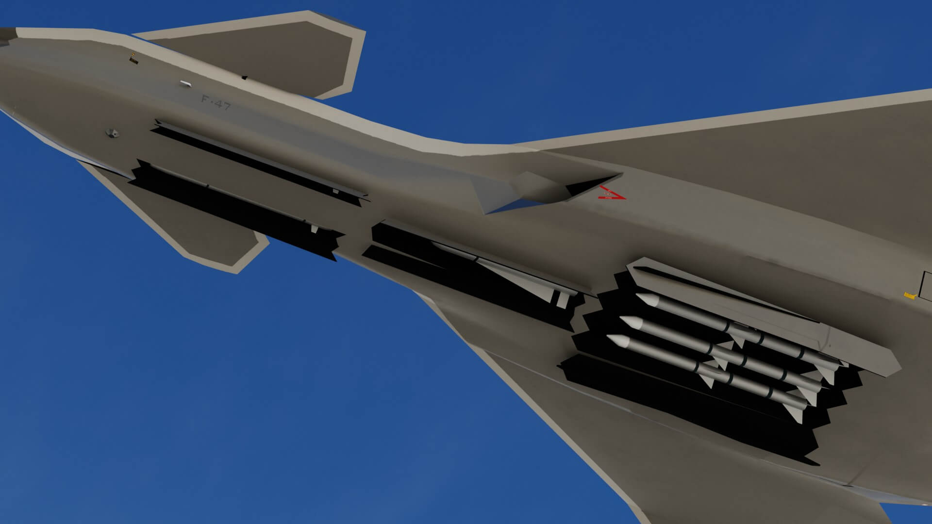 Boeing F-47 Thunderstorm NGAD 3D Model by NETRUNNER_pl