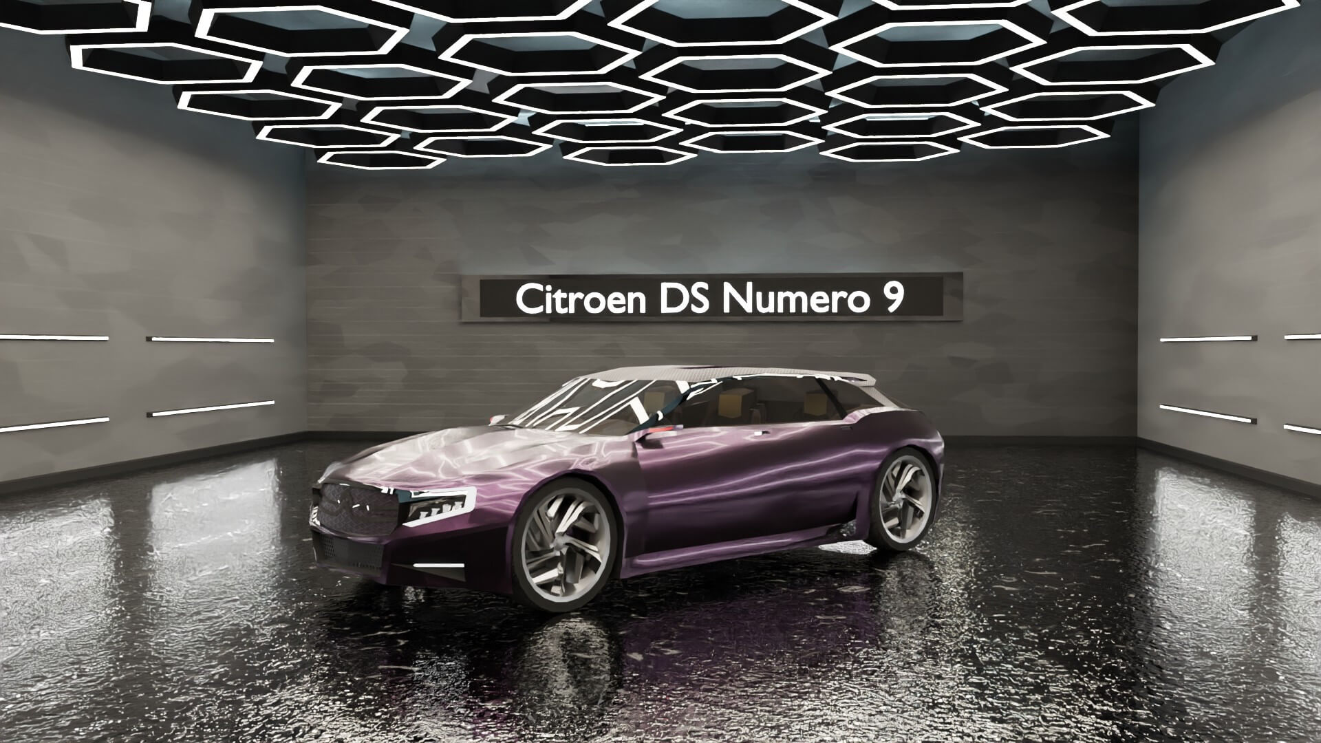 Car Exhibition Interior Studio 4 Rooms - 3D Model by NETRUNNER_pl