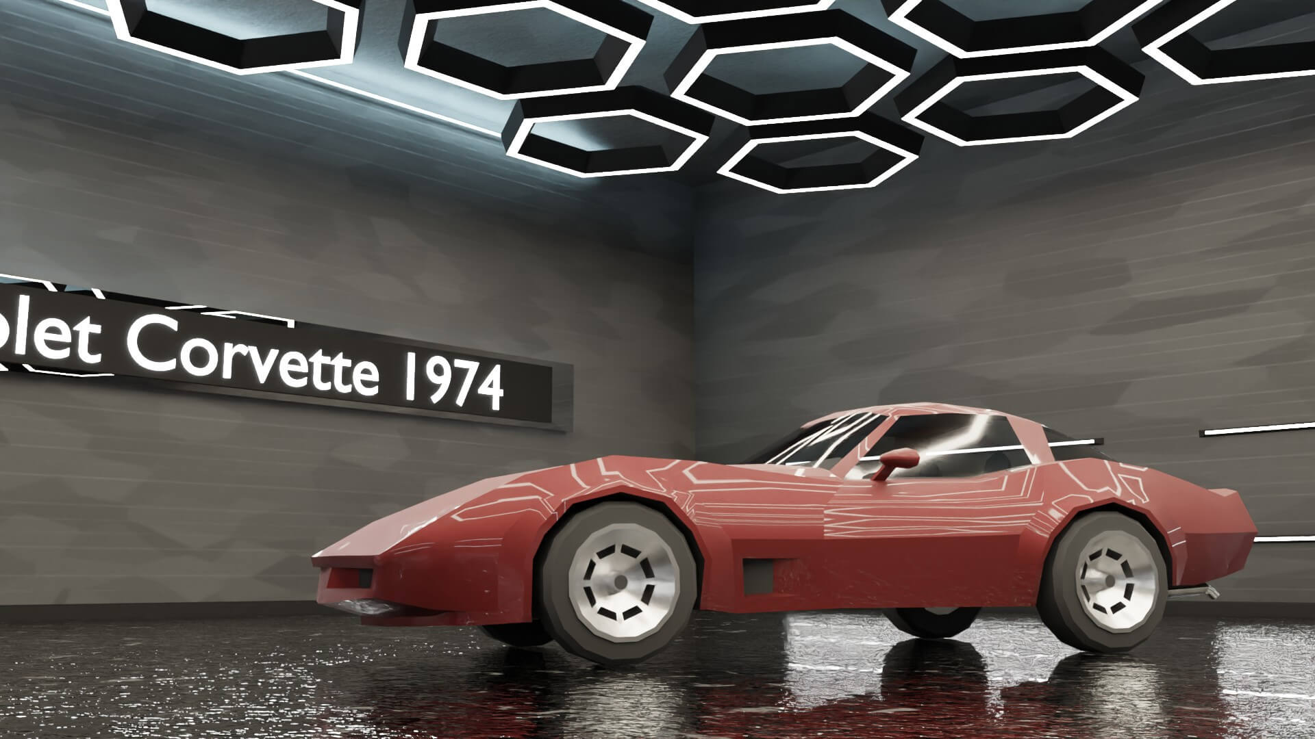 Car Exhibition Interior Studio 4 Rooms - 3D Model by NETRUNNER_pl