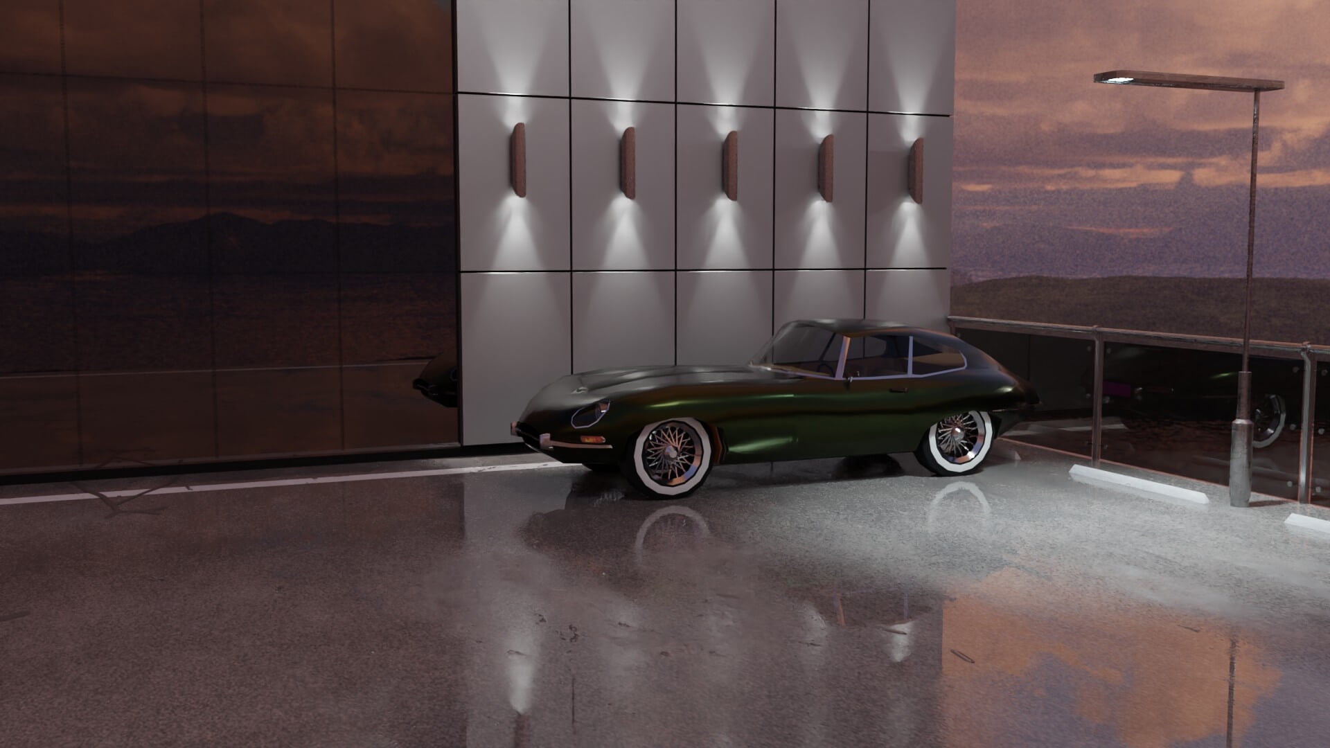 Car Exhibition Interior Studio 4 Rooms - 3D Model by NETRUNNER_pl