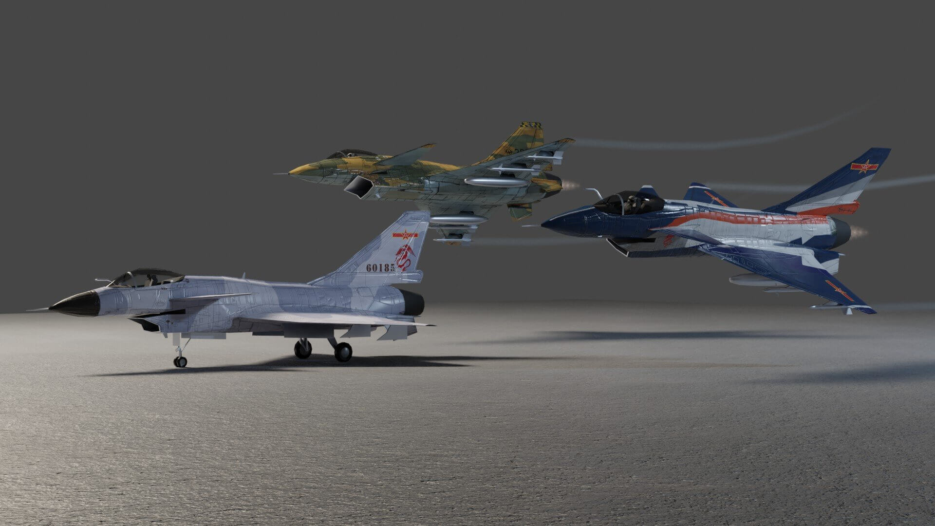 Chengdu J-10 Vigorous Dragon Jet Fighter 3D Model by NETRUNNER_pl