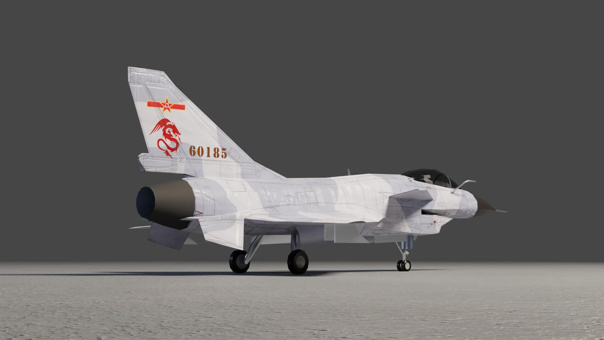 Chengdu J-10 Vigorous Dragon Jet Fighter 3D Model by NETRUNNER_pl