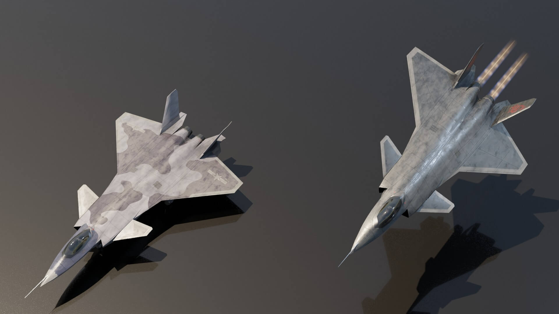 Chengdu J-20 Mighty Dragon 3D Model by NETRUNNER_pl