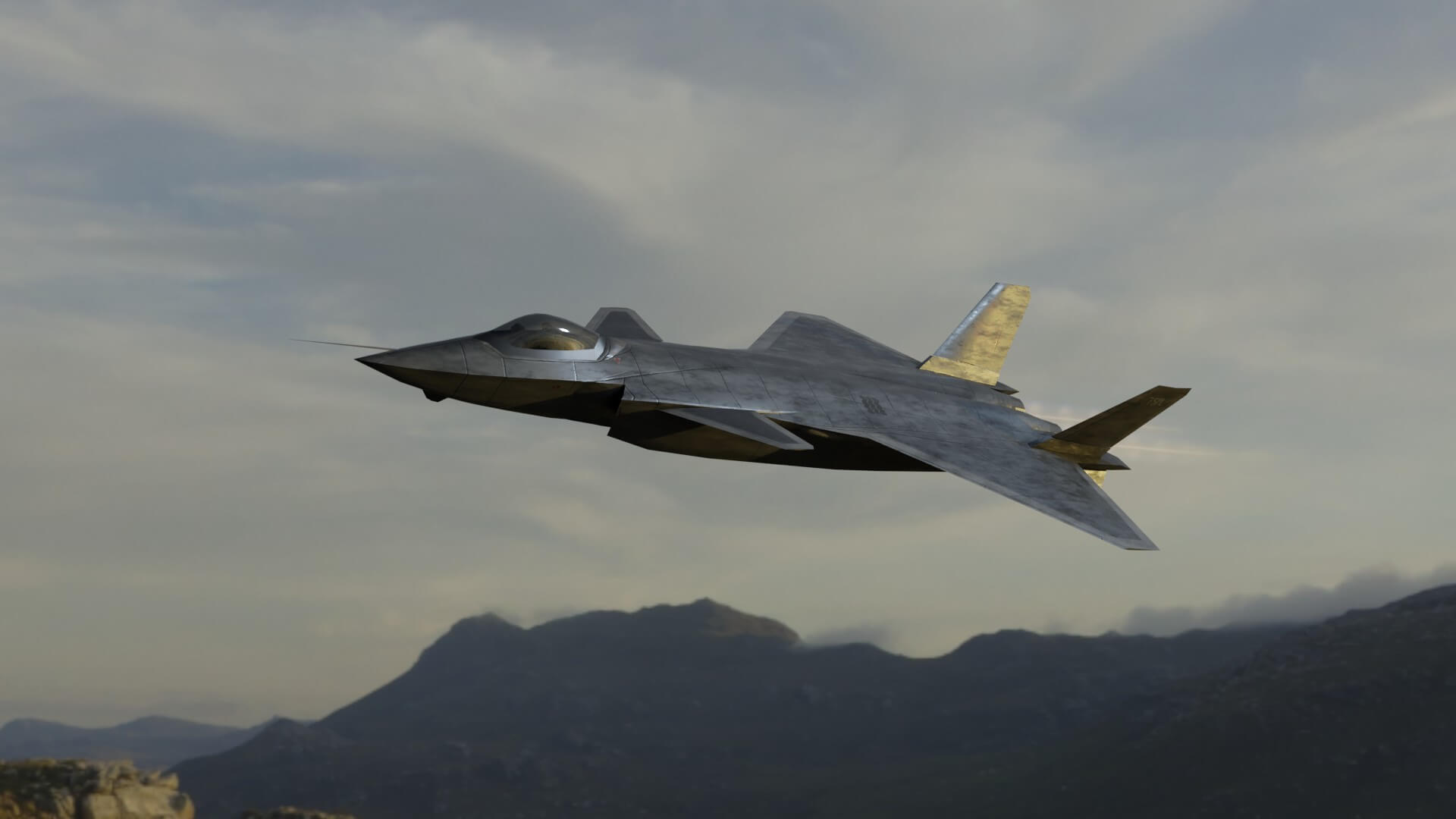 Chengdu J-20 Mighty Dragon 3D Model by NETRUNNER_pl