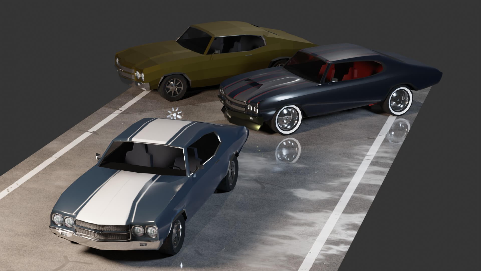 Chevrolet Chevelle 1970 - 3D Model by NETRUNNER_pl