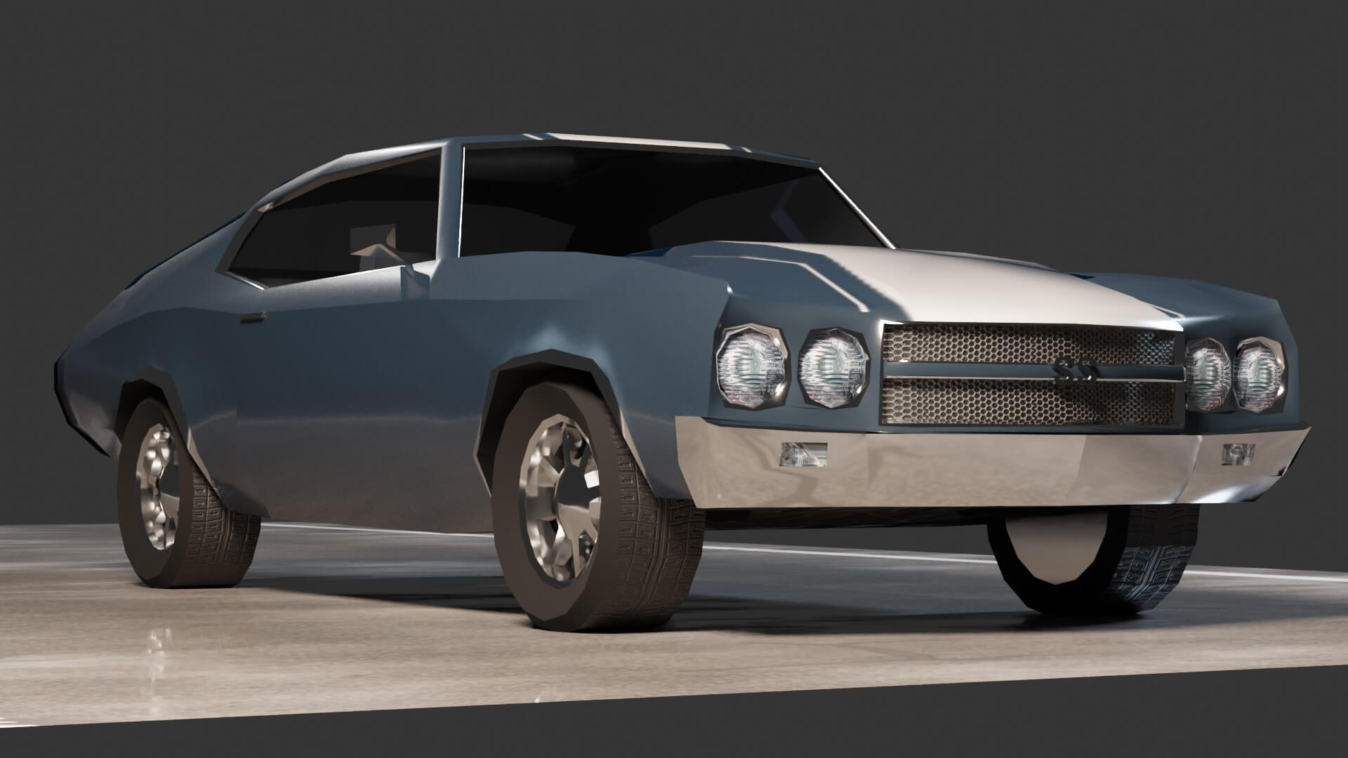 Chevrolet Chevelle 1970 - 3D Model by NETRUNNER_pl