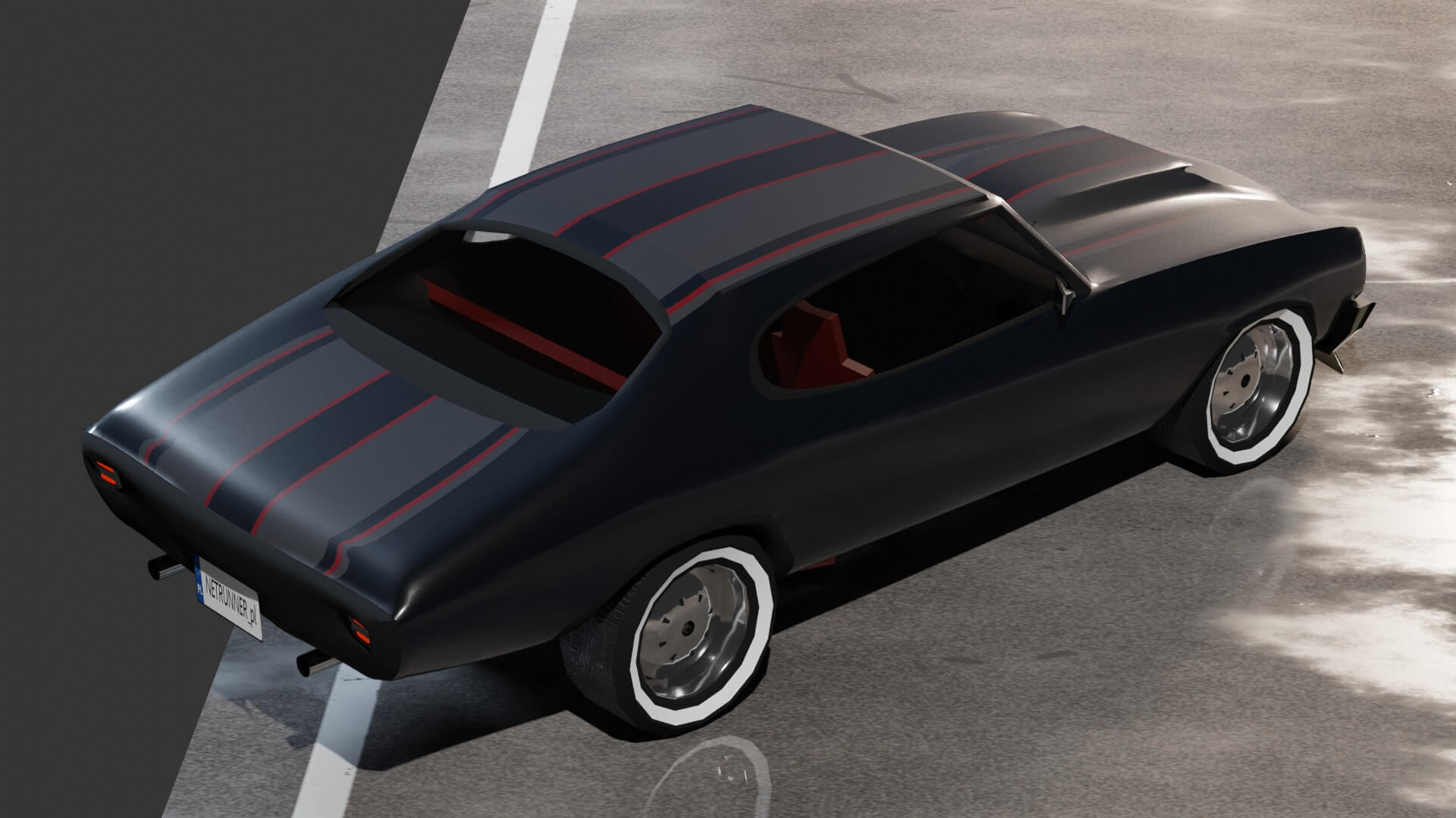 Chevrolet Chevelle 1970 - 3D Model by NETRUNNER_pl