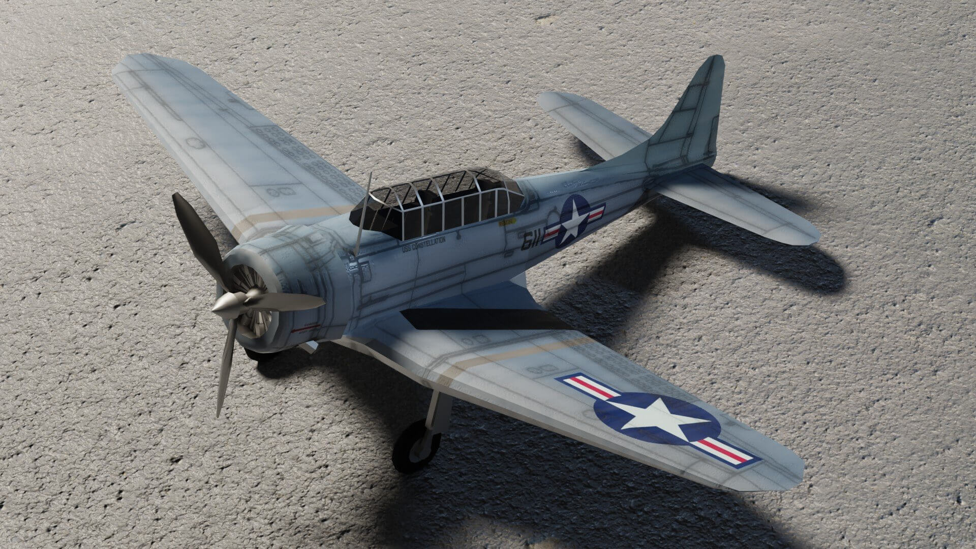 Douglas SBD Dauntless WW2 Bomber - 3D Model by NETRUNNER_pl