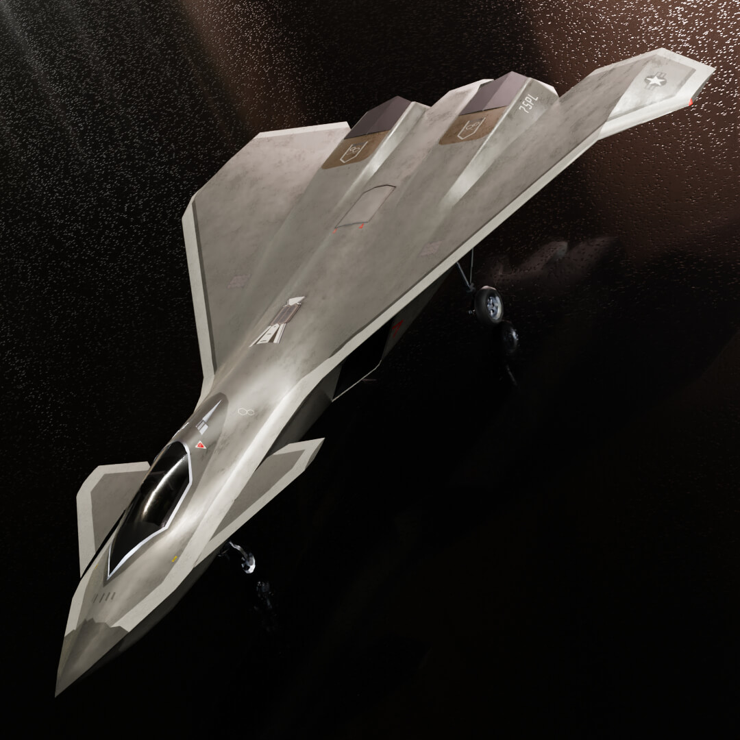 Boeing F-47 Thunderstorm Ngad Fighter 3D Render by NETRUNNER_pl