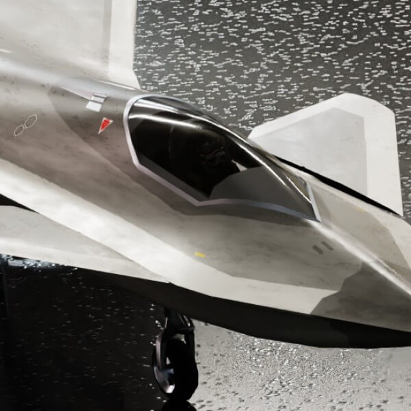 F-34 Lynx concept fighter 3D Render, Digital Art by NETRUNNER_pl