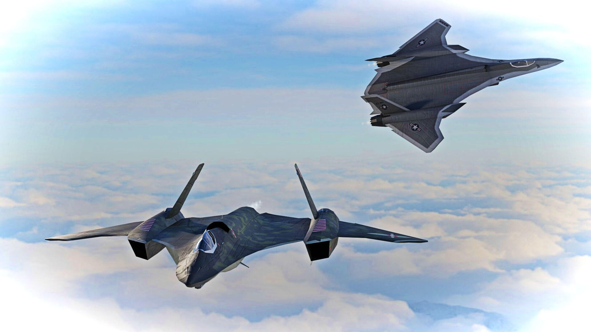 F-34 lynx air battle 3D Render, Digital Art by NETRUNNER_pl