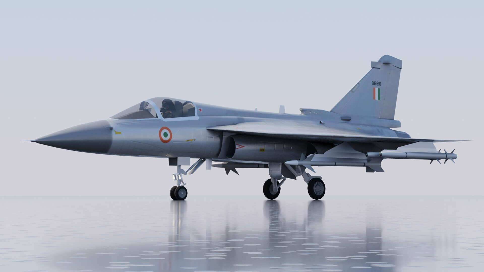 HAL Tejas 3D Render, Digital Art by NETRUNNER_pl