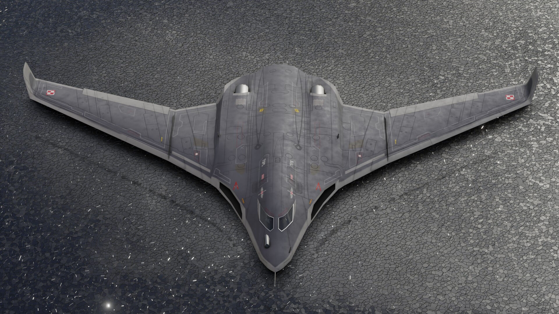 Tupolev PAK DA Envoy 3D Render, Digital Art by NETRUNNER_pl