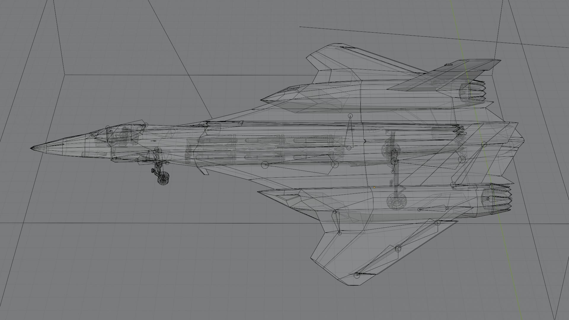 General Dynamics F-34 Lynx Concept Fighter 3D Model by NETRUNNER_pl