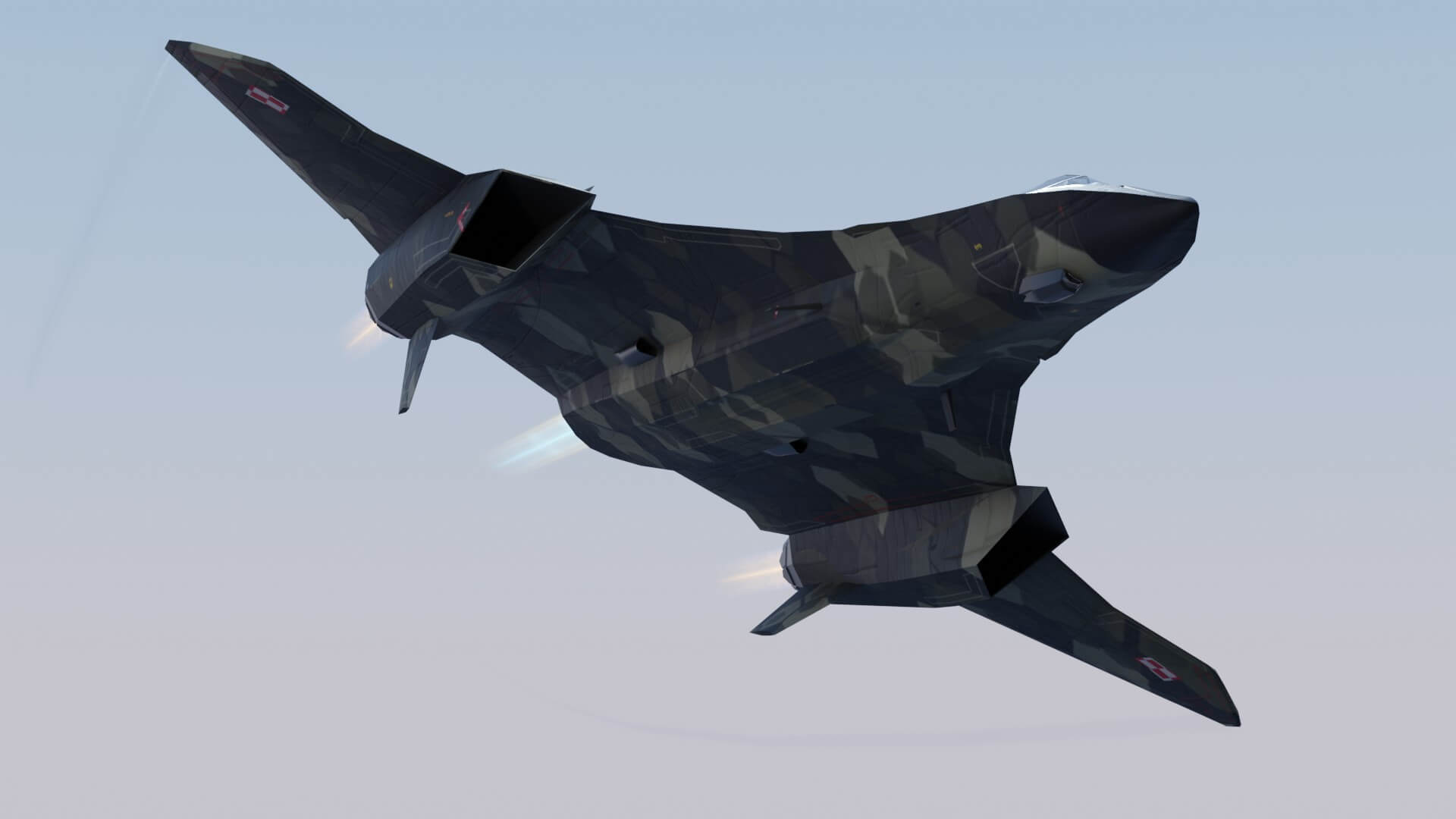 General Dynamics F-34 Lynx Concept Fighter 3D Model by NETRUNNER_pl