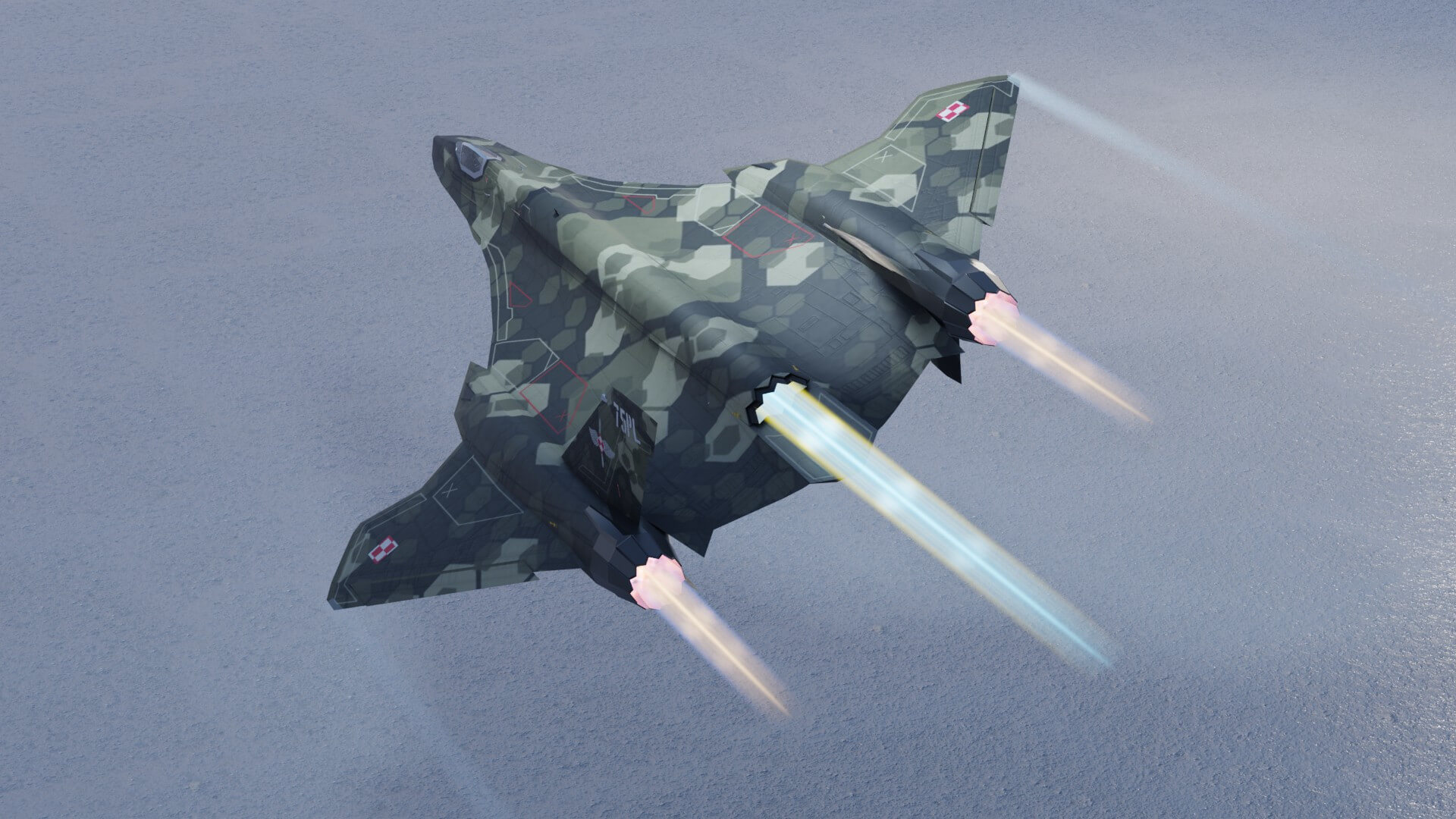 General Dynamics F-34 Lynx Concept Fighter 3D Model by NETRUNNER_pl