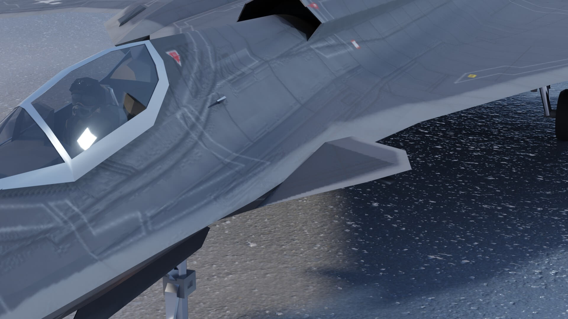 General Dynamics F-34 Lynx Concept Fighter 3D Model by NETRUNNER_pl