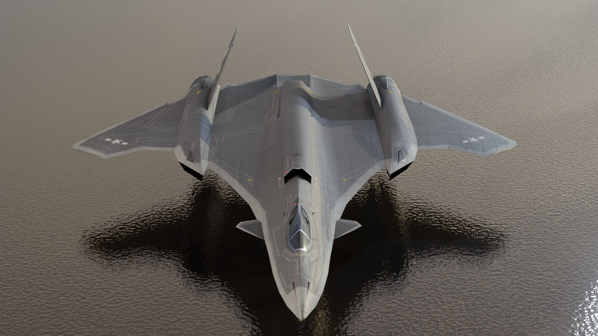 General Dynamics F-34 Lynx Concept Fighter 3D Model by NETRUNNER_pl