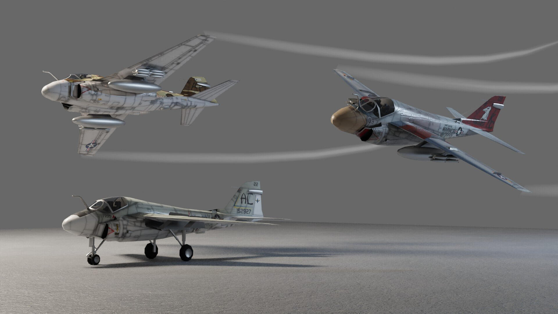 Grumman A-6 Intruder 3D Model by NETRUNNER_pl