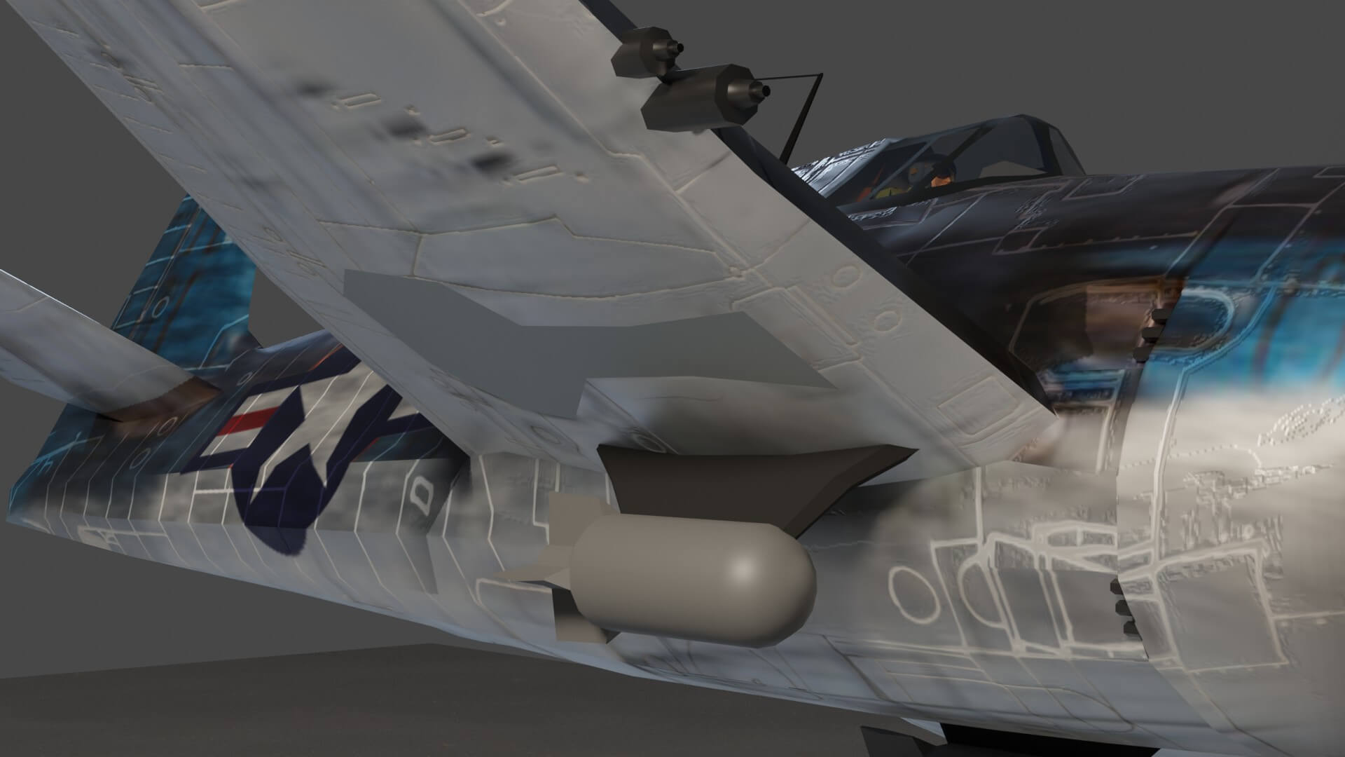 Grumman F6F Hellcat - 3D Model by NETRUNNER_pl