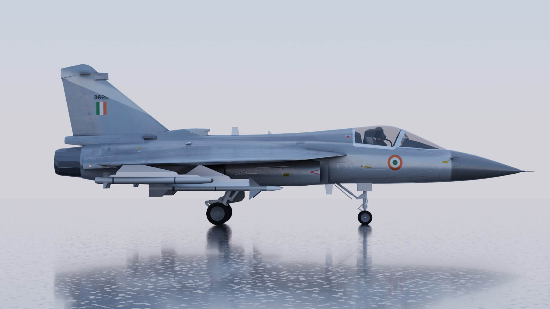 Hal Tejas fighterjet - 3D Model by NETRUNNER_pl