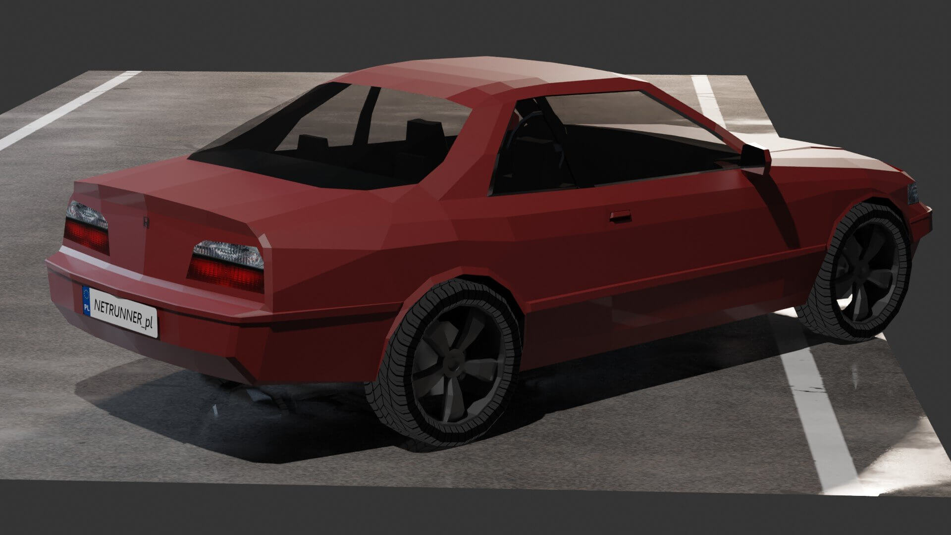 Honda Legend Coupe - Free 3D Model by NETRUNNER_pl