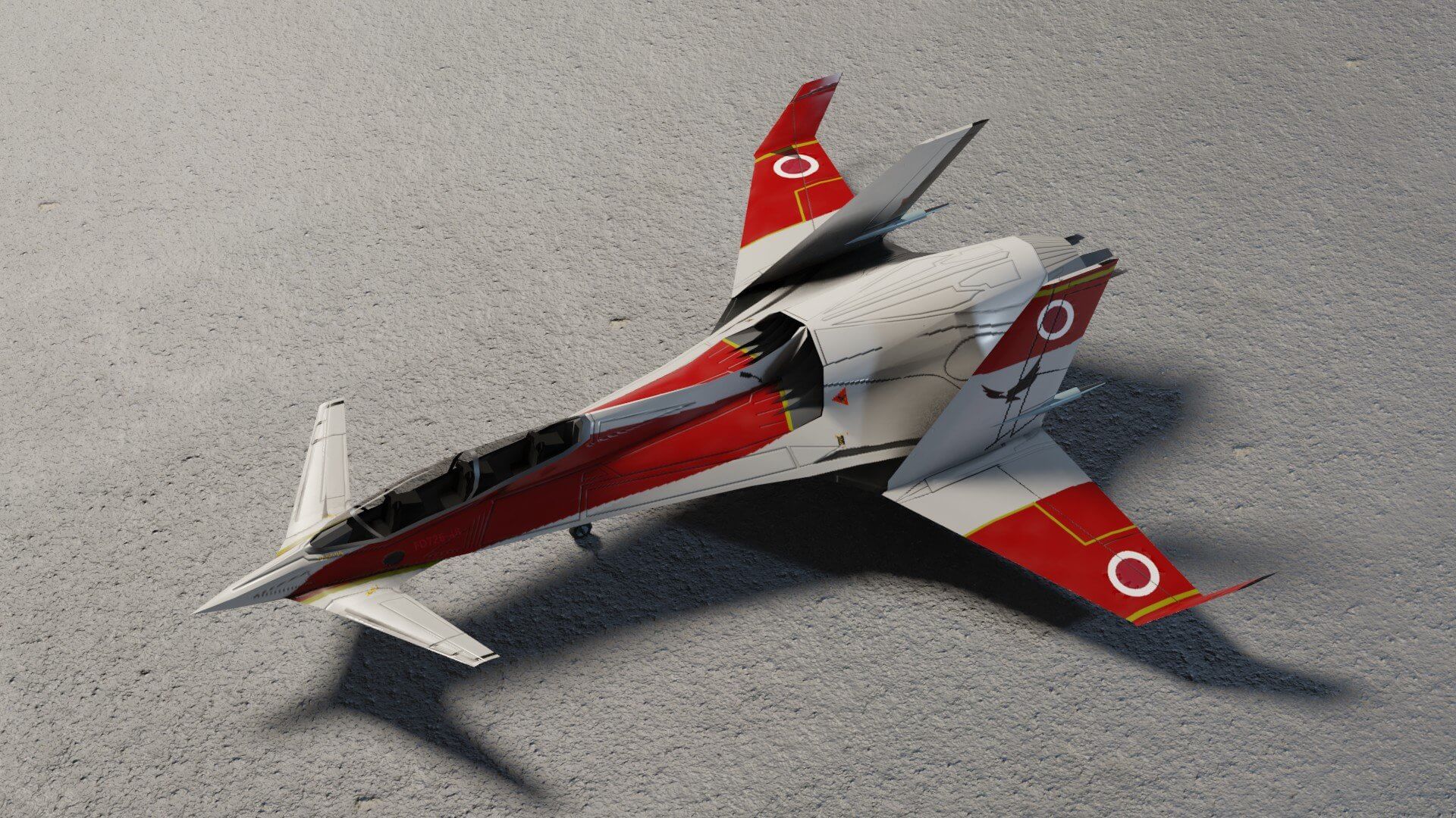 I-20 Firehawk Concept Jet Fighter 3D Model by NETRUNNER_pl