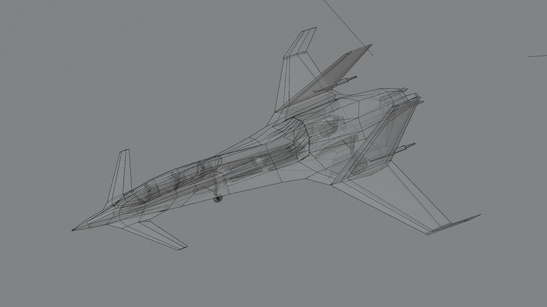 I-20 Firehawk Concept Jet Fighter 3D Model by NETRUNNER_pl