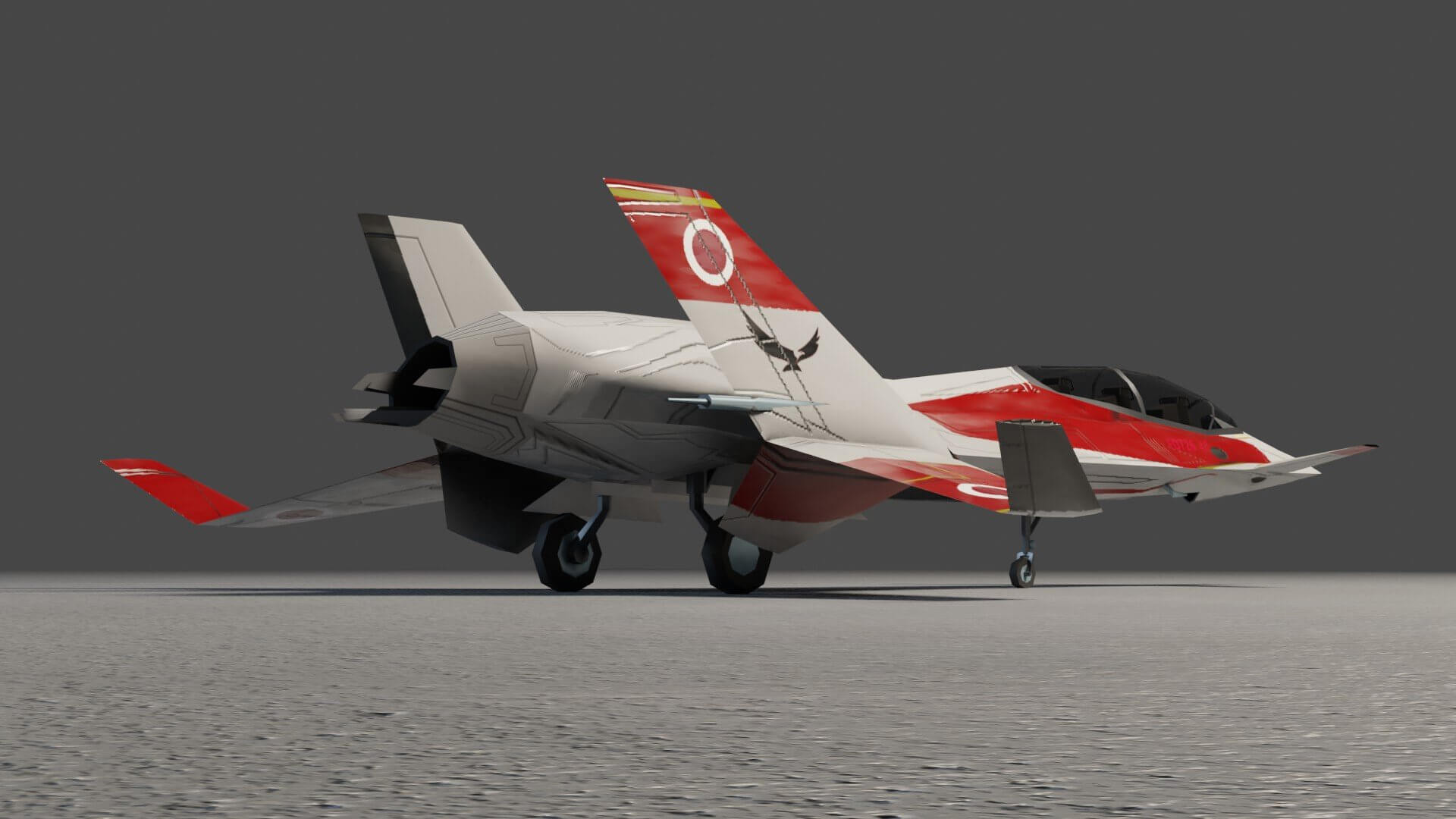 I-20 Firehawk Concept Jet Fighter 3D Model by NETRUNNER_pl