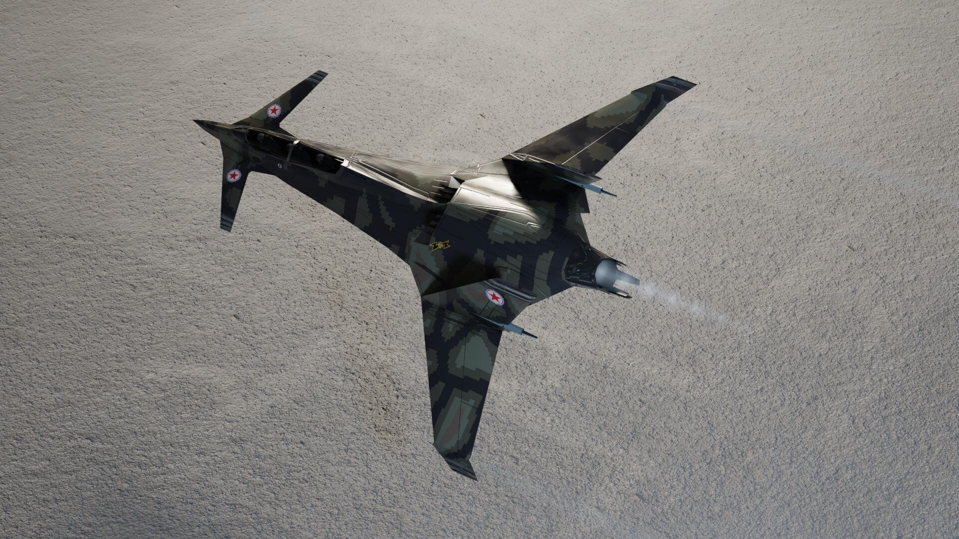 I-20 Firehawk Concept Jet Fighter 3D Model by NETRUNNER_pl