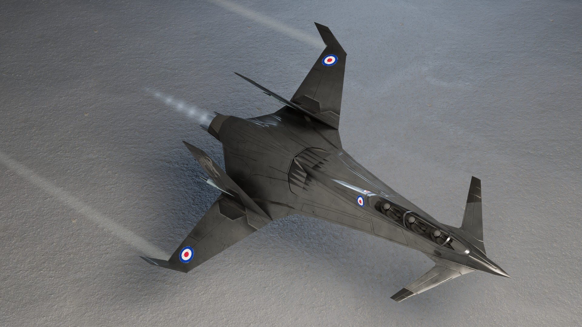 I-20 Firehawk Concept Jet Fighter 3D Model by NETRUNNER_pl