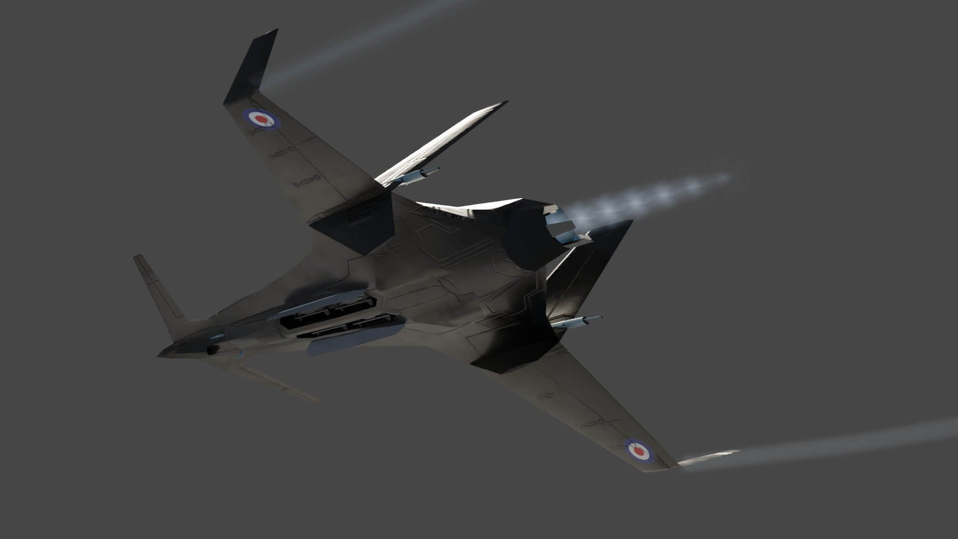 I-20 Firehawk Concept Jet Fighter 3D Model by NETRUNNER_pl