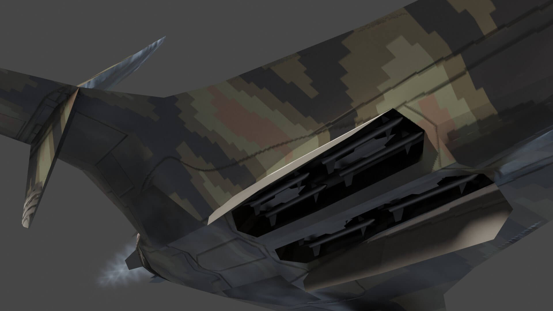 I-20 Firehawk Concept Jet Fighter 3D Model by NETRUNNER_pl