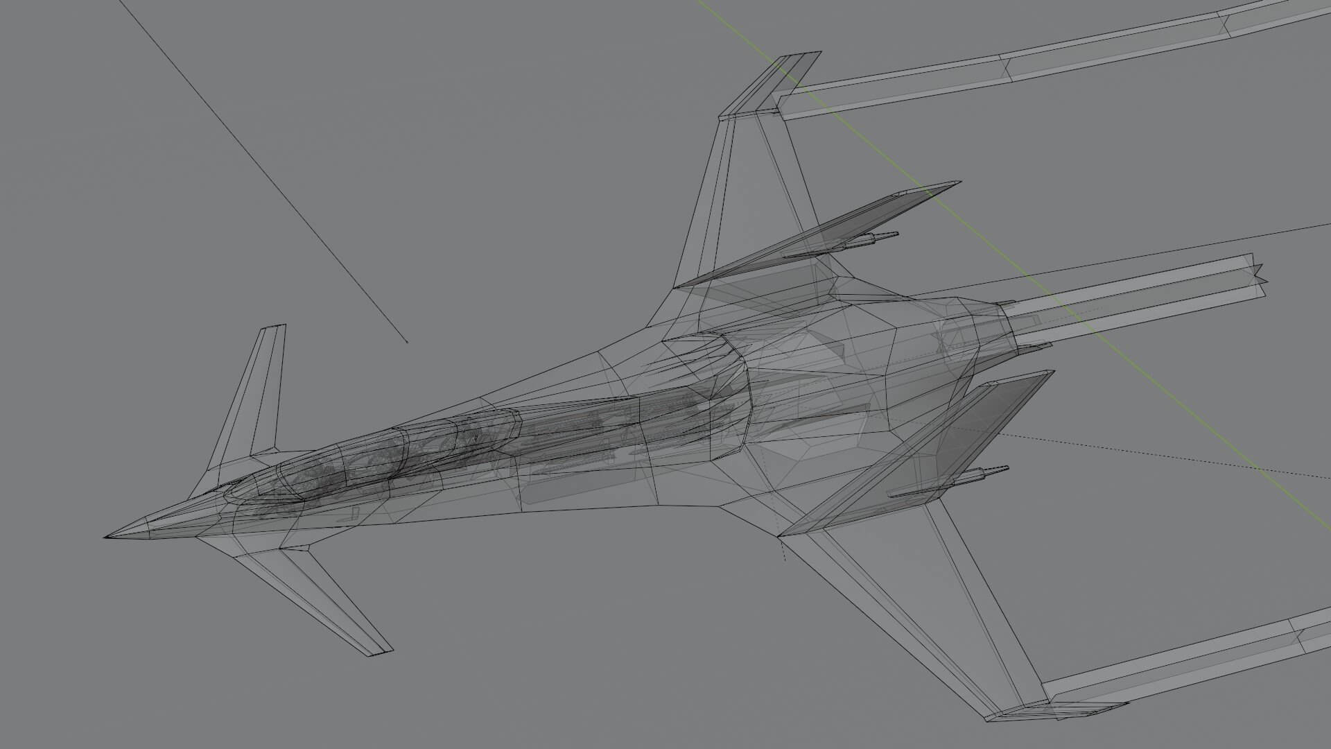 I-20 Firehawk Concept Jet Fighter 3D Model by NETRUNNER_pl