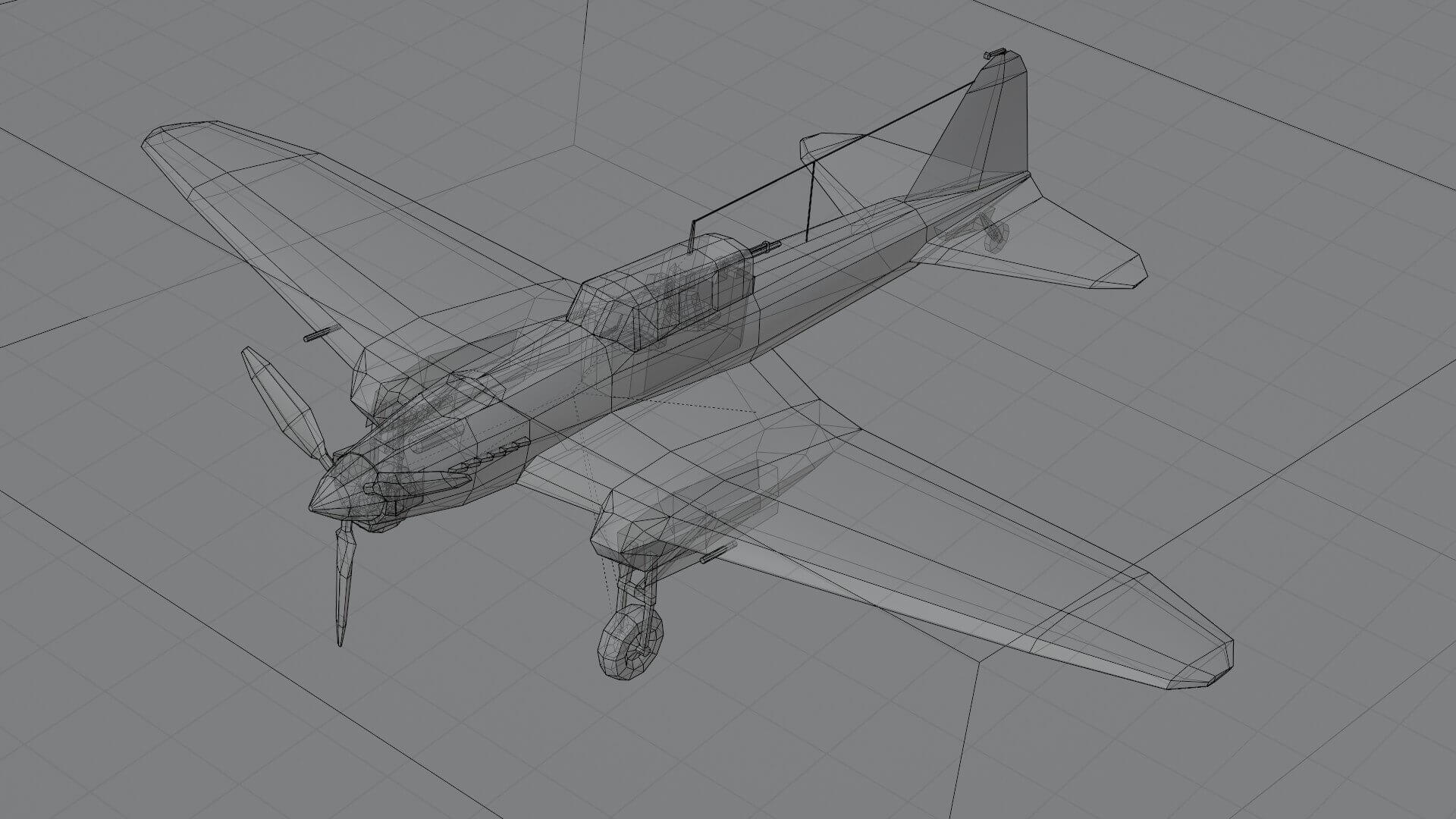 IL-2 Sturmovik WW2 Attack Plane 3D Model by NETRUNNER_pl