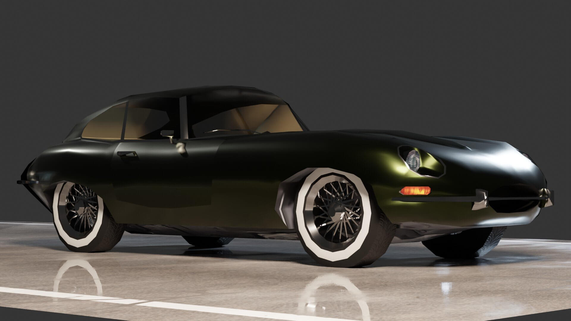 Jaguar E-Type 3D Model by NETRUNNER_pl