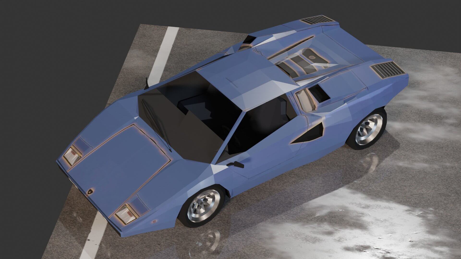 Lamborghini Countach - 3D Model by NETRUNNER_pl