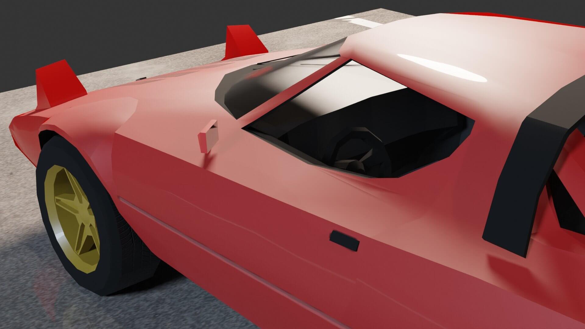 Lancia Stratos Sport Car - 3D Model by NETRUNNER_pl