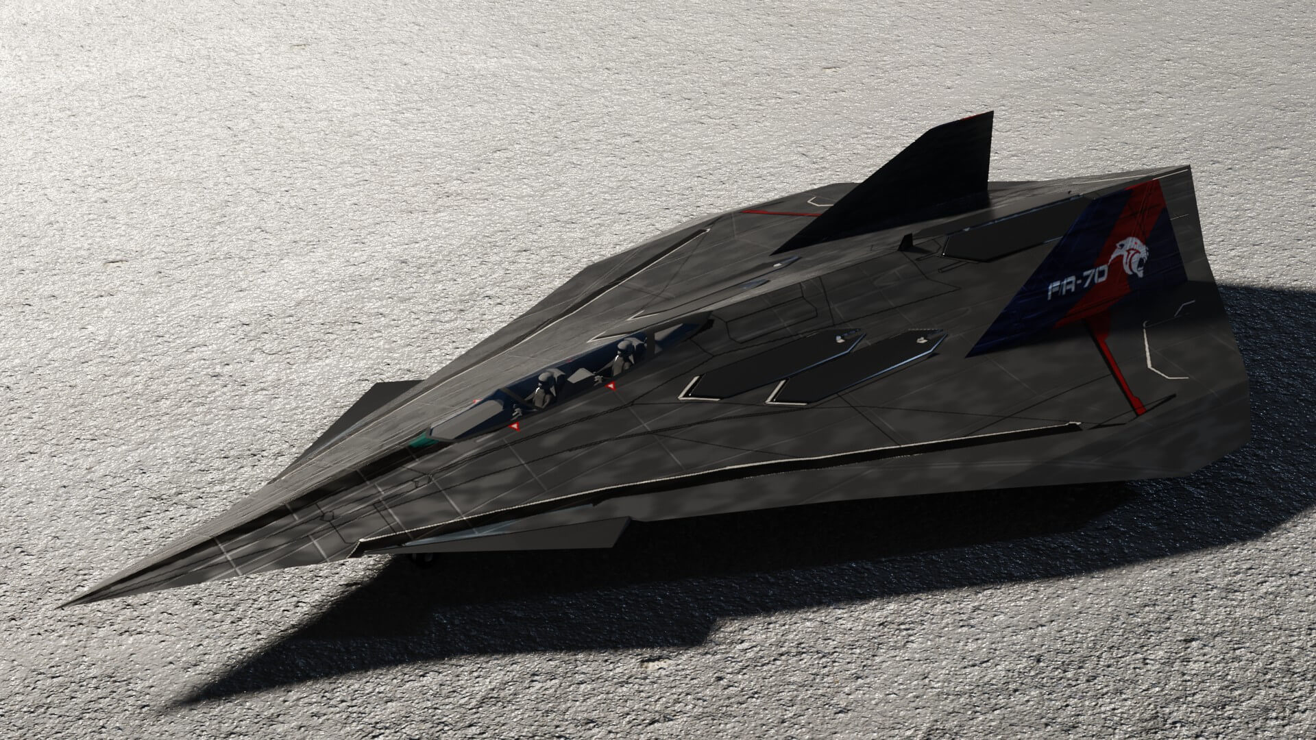 Lockheed EFX-70 Panther 2 Concept Interceptor 3D Model by NETRUNNER_pl