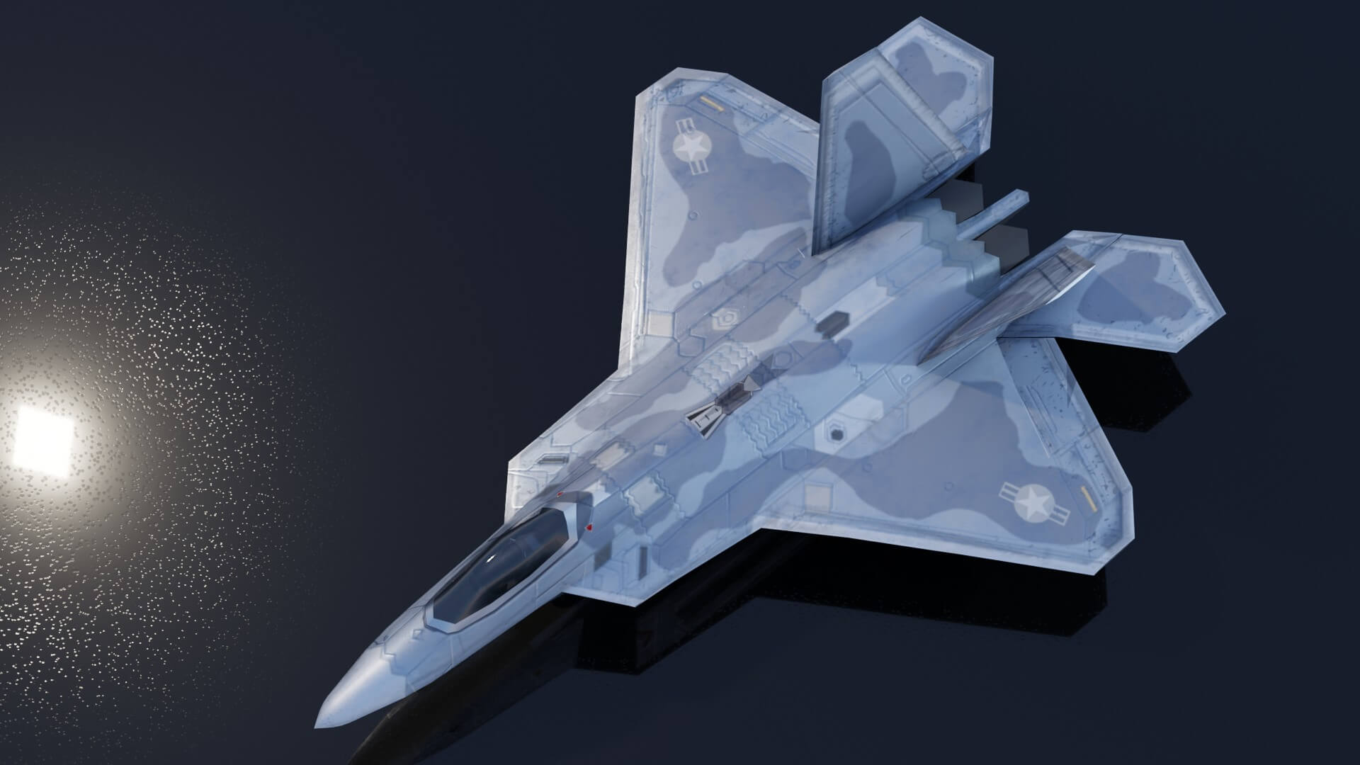 Lockheed Martin F-22 Raptor 3D Model by NETRUNNER_pl