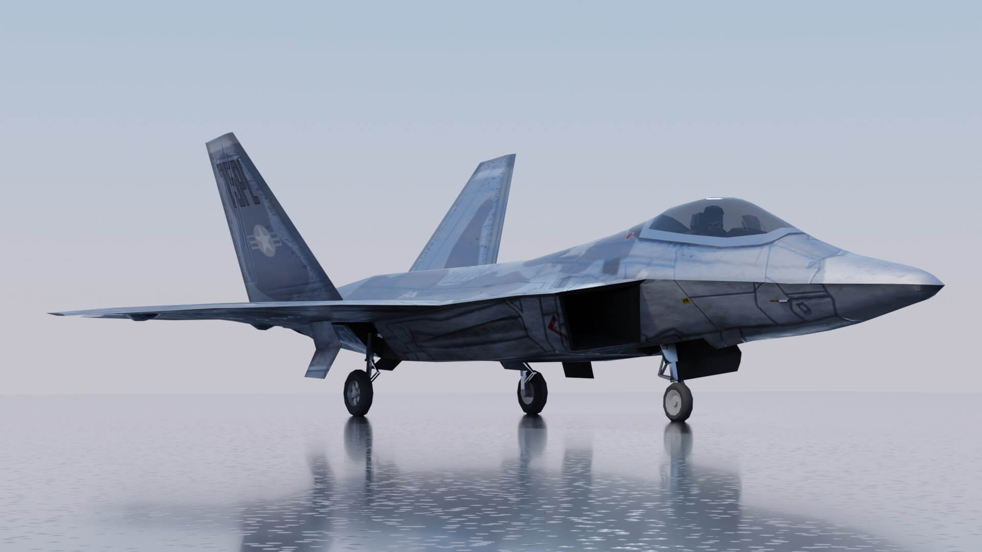 Lockheed Martin F-22 Raptor 3D Model by NETRUNNER_pl