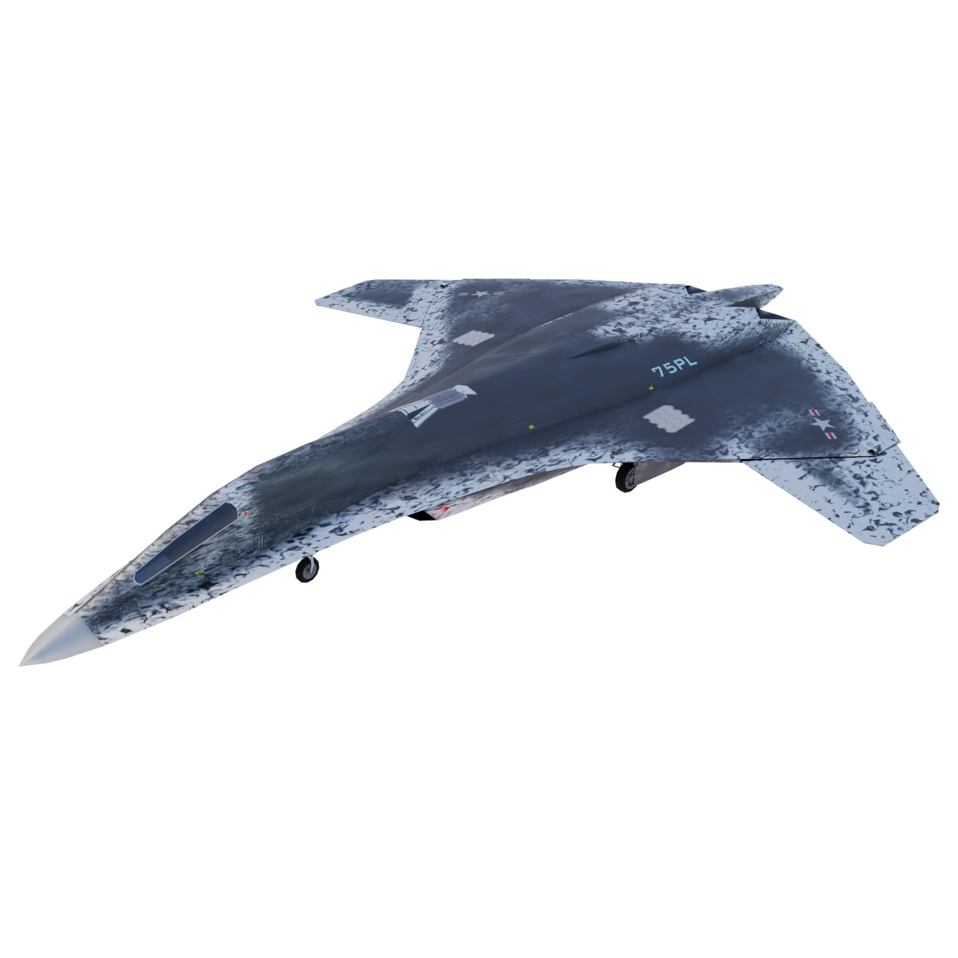 Lockheed Ngad Deux Concept Fighter - 3D Model by NETRUNNER_pl