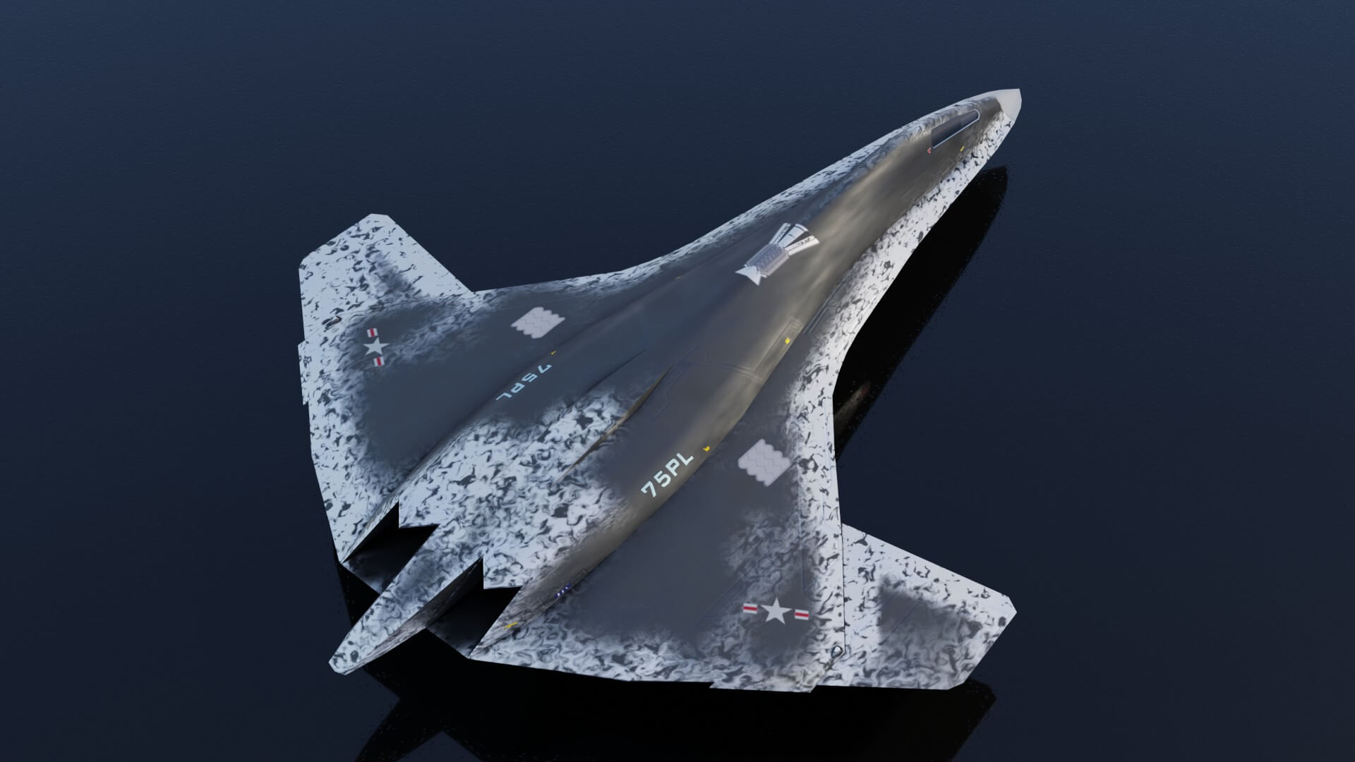 Lockheed Ngad Deux Concept Fighter - 3D Model by NETRUNNER_pl