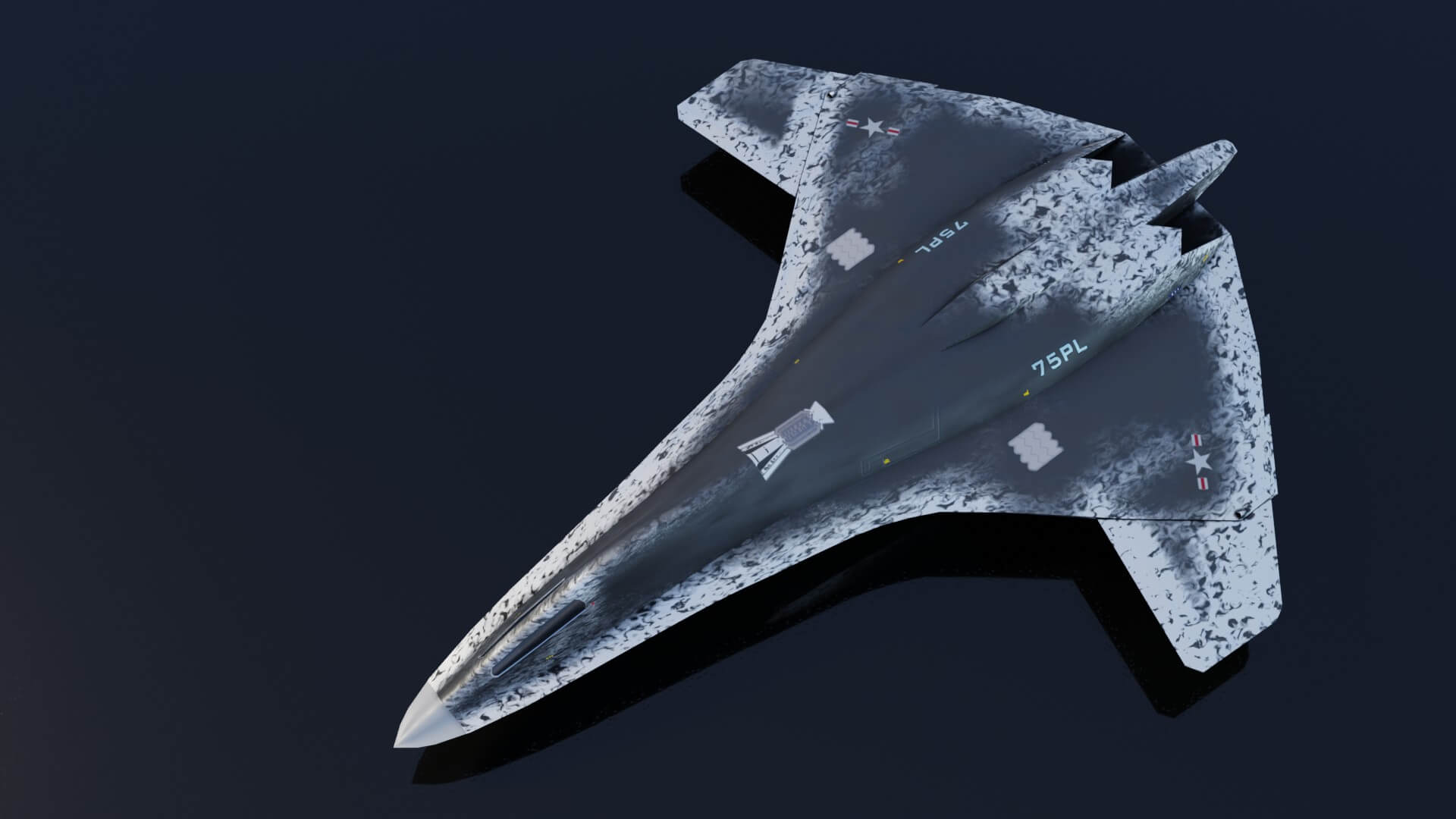 Lockheed Ngad Deux Concept Fighter - 3D Model by NETRUNNER_pl