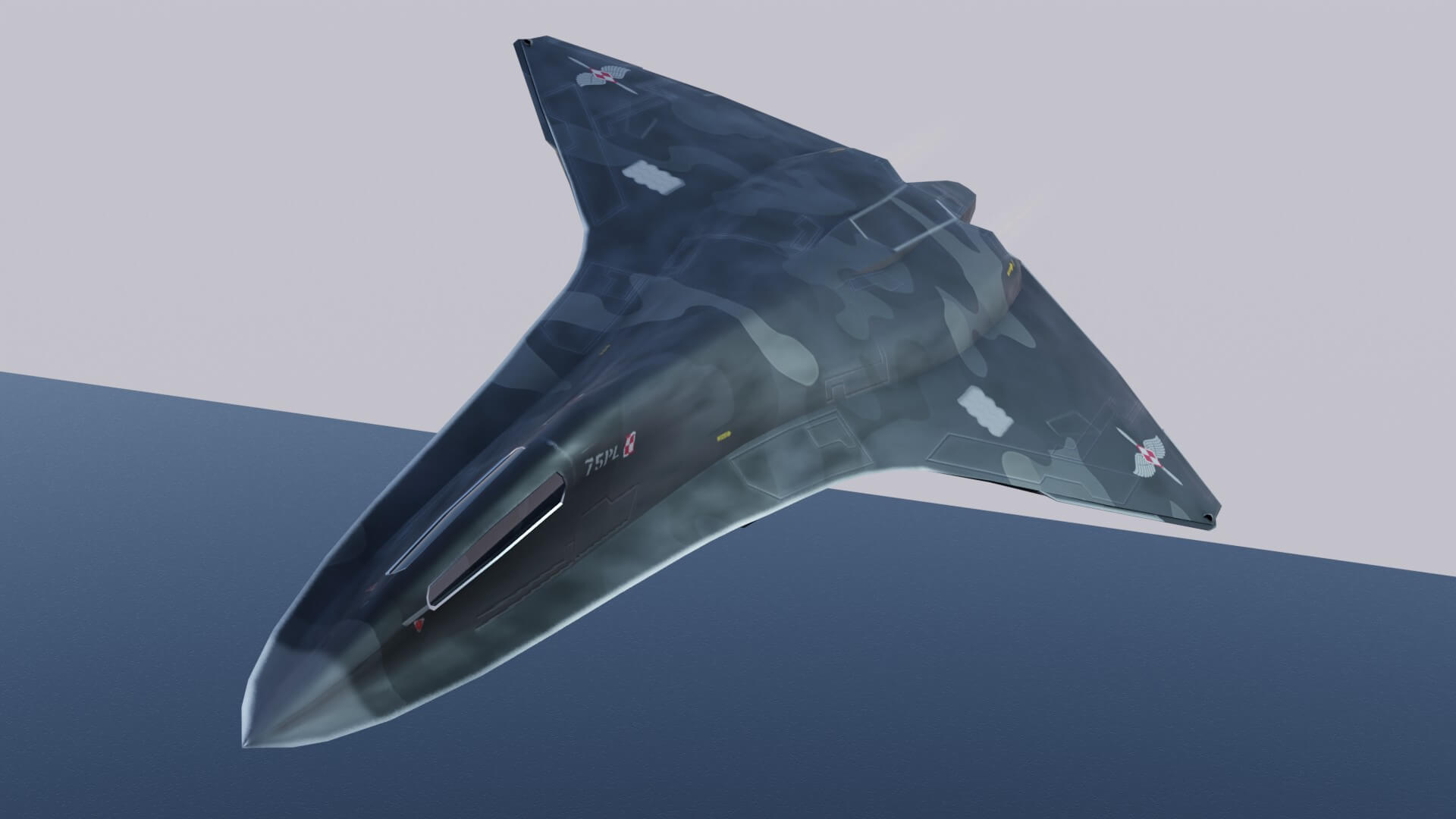 Lockheed Ngad Deux Concept Fighter - 3D Model by NETRUNNER_pl
