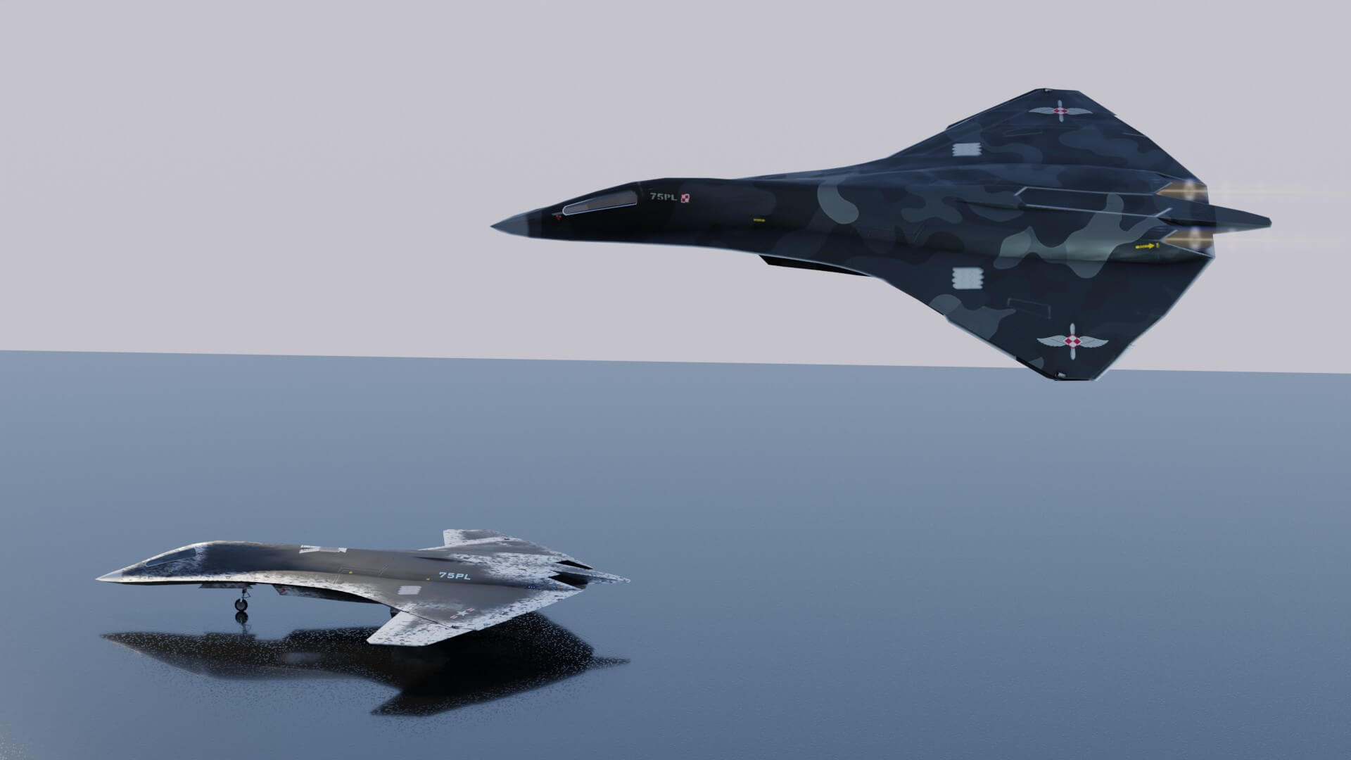 Lockheed Ngad Deux Concept Fighter - 3D Model by NETRUNNER_pl